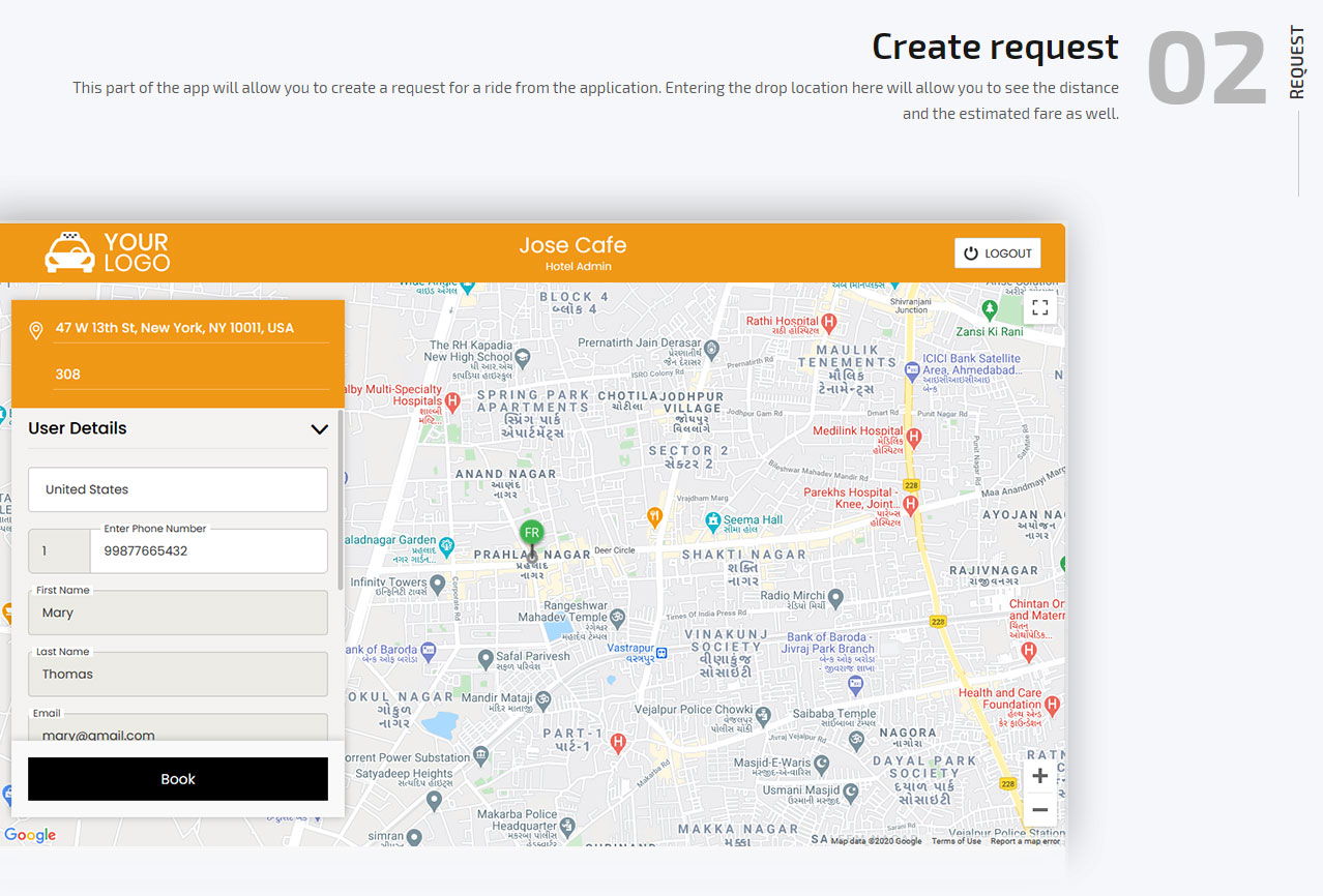 Hotel Panel for Taxi Booking App - eSiteWorld