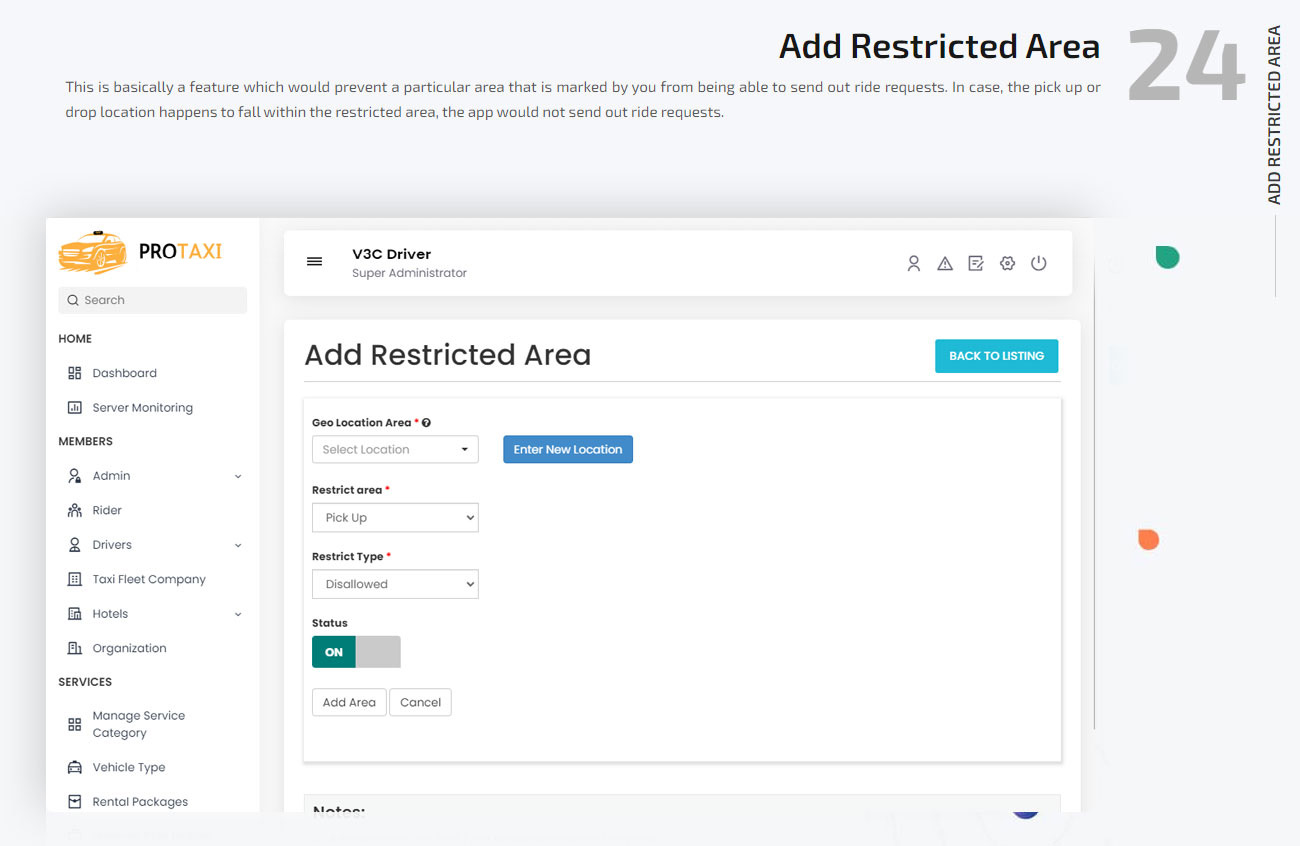Uber Clone App Admin Panel Visuals