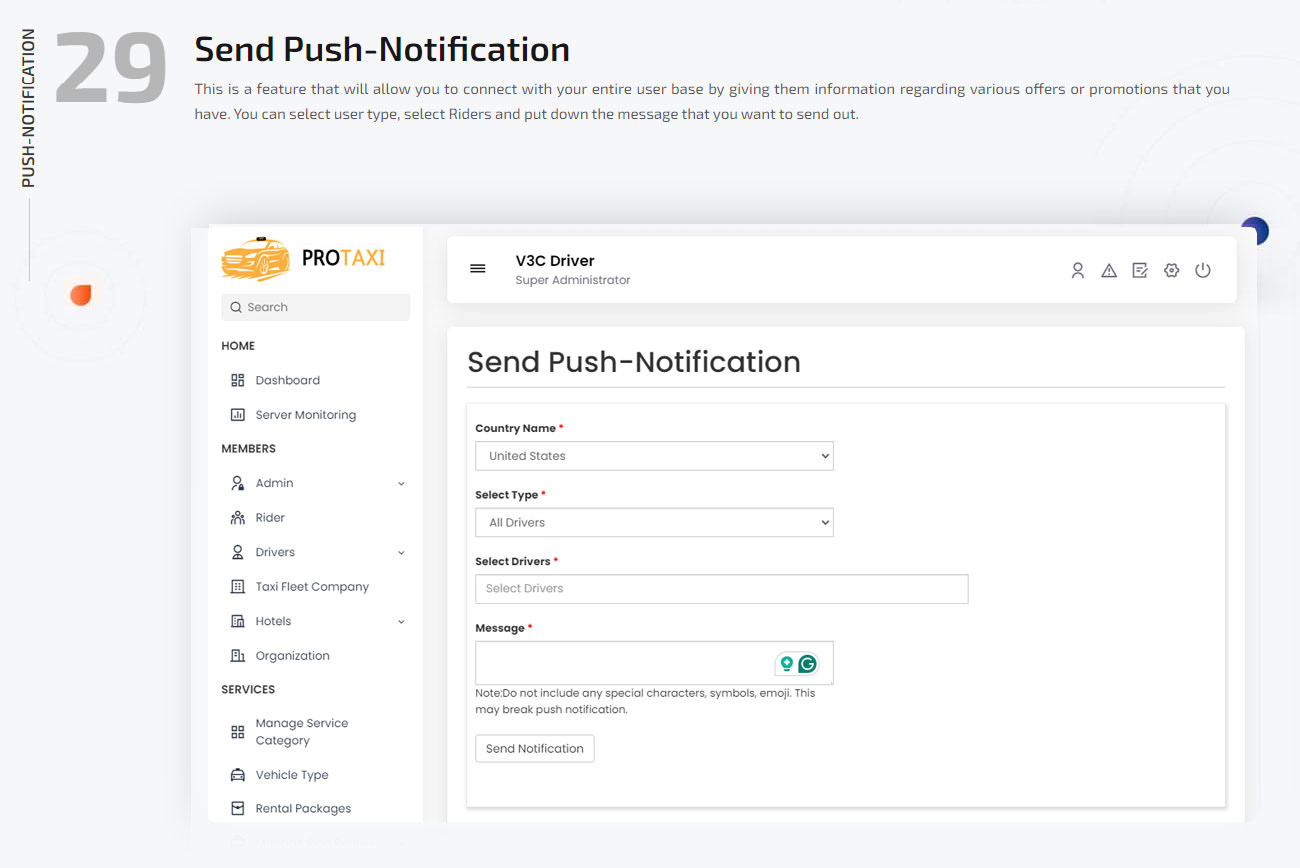 Uber Clone App Admin Panel Visuals