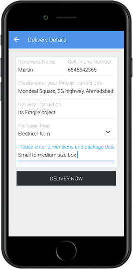 Postmates clone, Parcel delivery app, Uber delivery clone