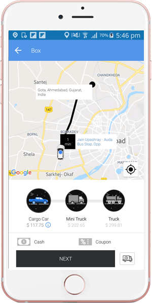 Postmates clone, Parcel delivery app, Uber delivery clone