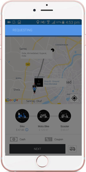 Postmates clone, Parcel delivery app, Uber delivery clone