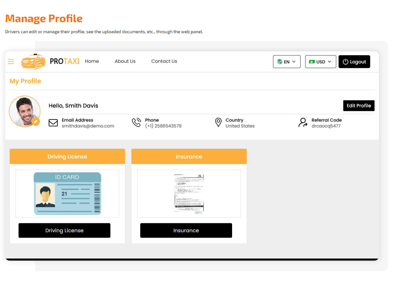 Uber Taxi Clone Front Web Panel Visuals