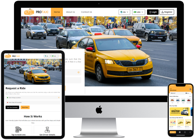Uber Taxi Clone Front Web Panel Visuals